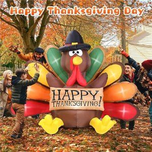 Holiday | 6ft Thanksgiving Inflatables Turkey Outdoor Thanksgiving ...